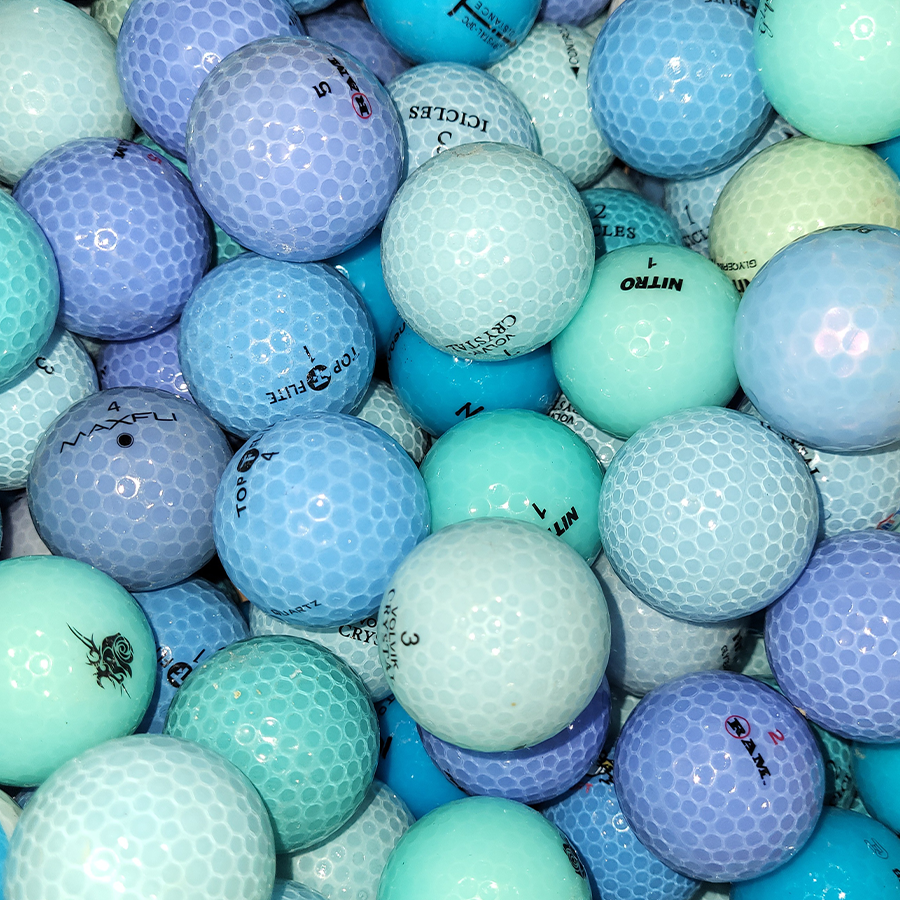 Assorted Blue Crystal Mix used golf balls - Foundgolfballs.com– Found ...