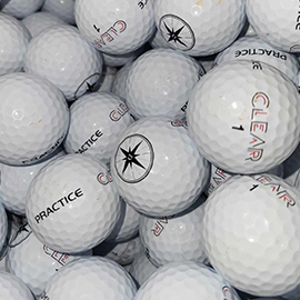 Bulk Clear Practice Range Balls Used Golf Balls | Foundgolfballs.com