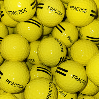 Bulk NEW Black Stripe Yellow Practice Range Balls Used Golf Balls ...