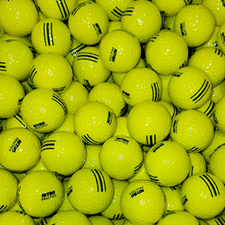 Bulk NEW Nitro Black Stripe Yellow Practice Range Balls ...