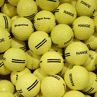 Bulk Yellow Practice Range Balls Used Golf Balls | Foundgolfballs.com