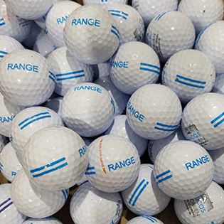 Bulk Blue Stripe Practice Range Balls Used Golf Balls | Foundgolfballs.com