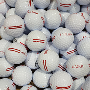 Bulk Red Stripe Practice Range Balls Used Golf Balls | Foundgolfballs.com